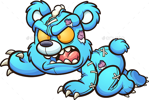 Evil Teddy Bear Vectors GraphicRiver